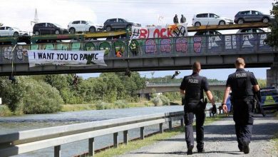 Climate protest ended where activists blocked train with VW cars - Afrinik